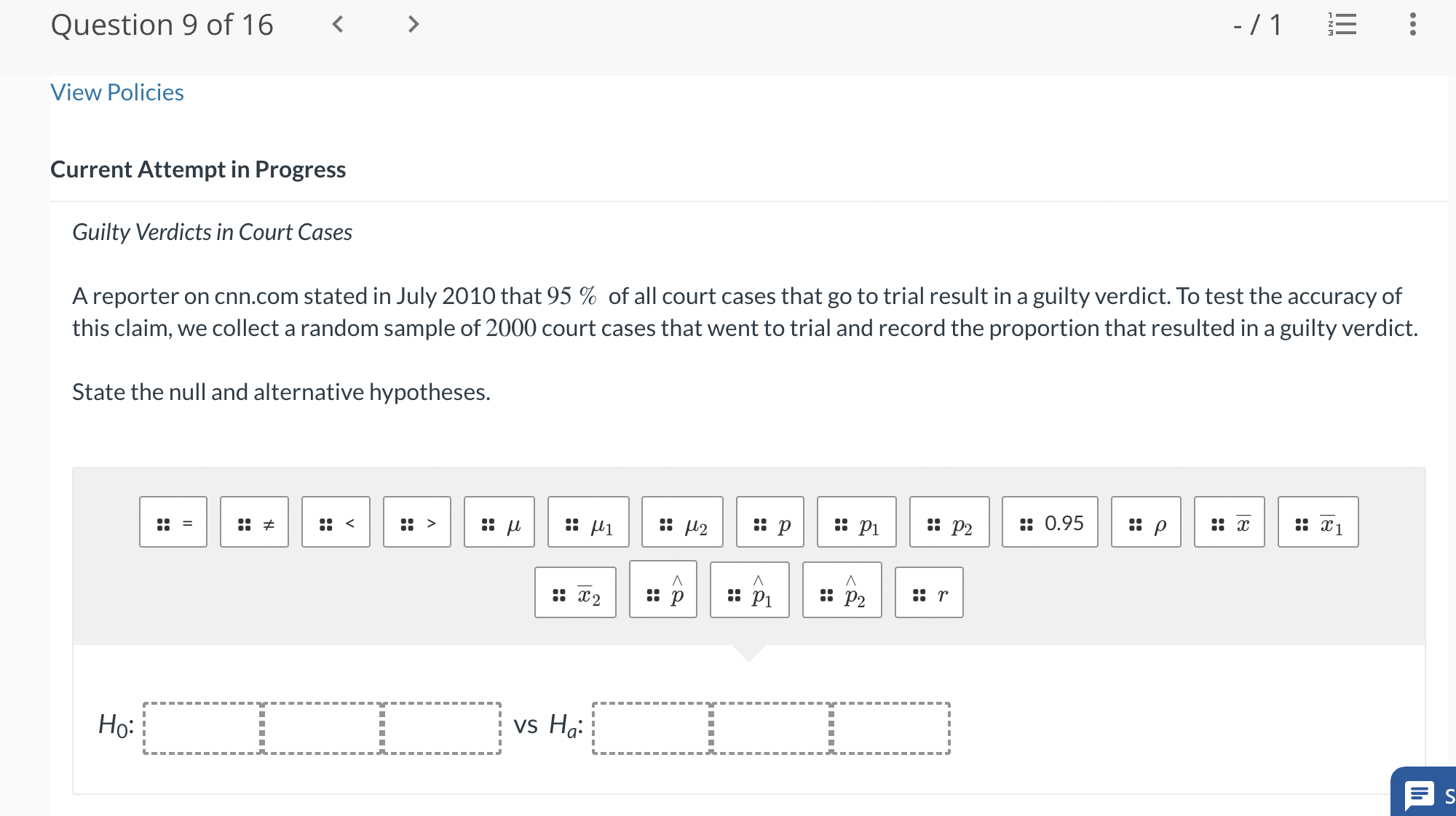 Solved Current Attempt in ProgressGuilty Verdicts in Court | Chegg.com