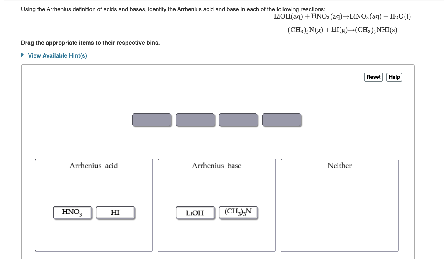 Solved Using the Arrhenius definition of acids and bases, | Chegg.com Solved Using the Arrhenius definition of acids and bases, | Chegg.com