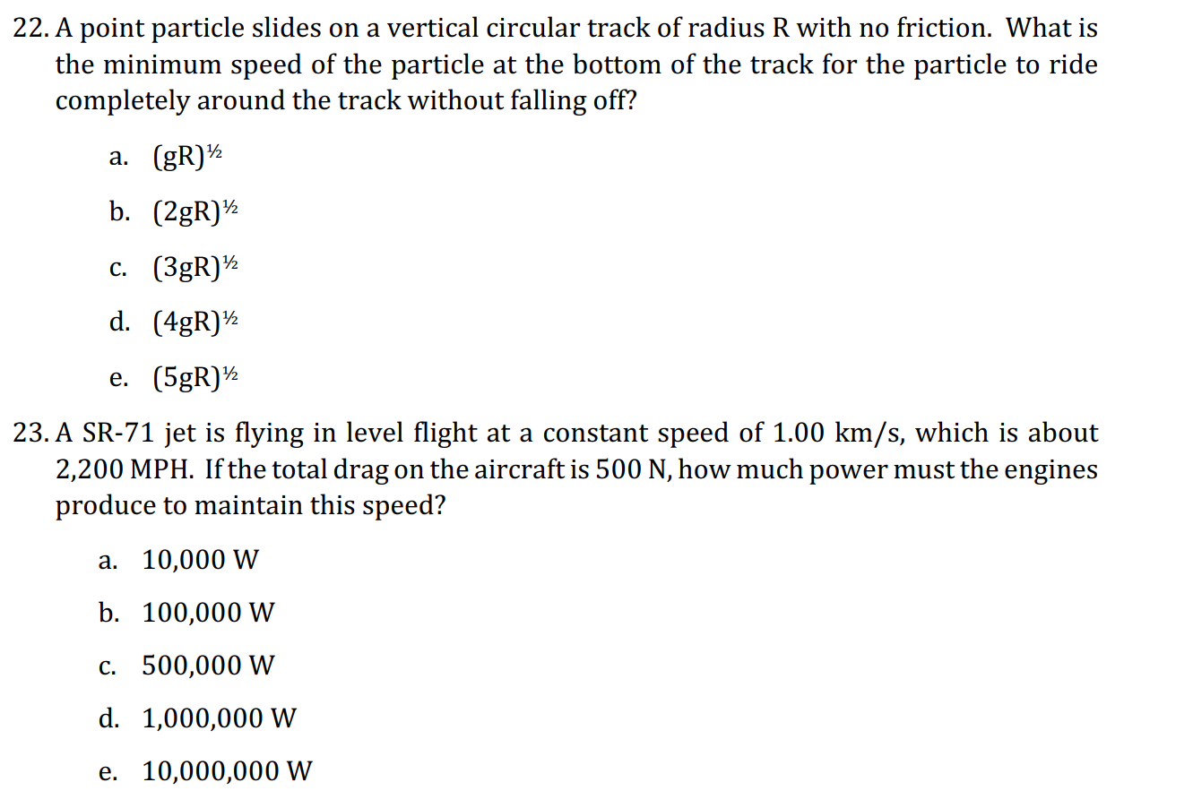 Solved 22. A point particle slides on a vertical circular | Chegg.com