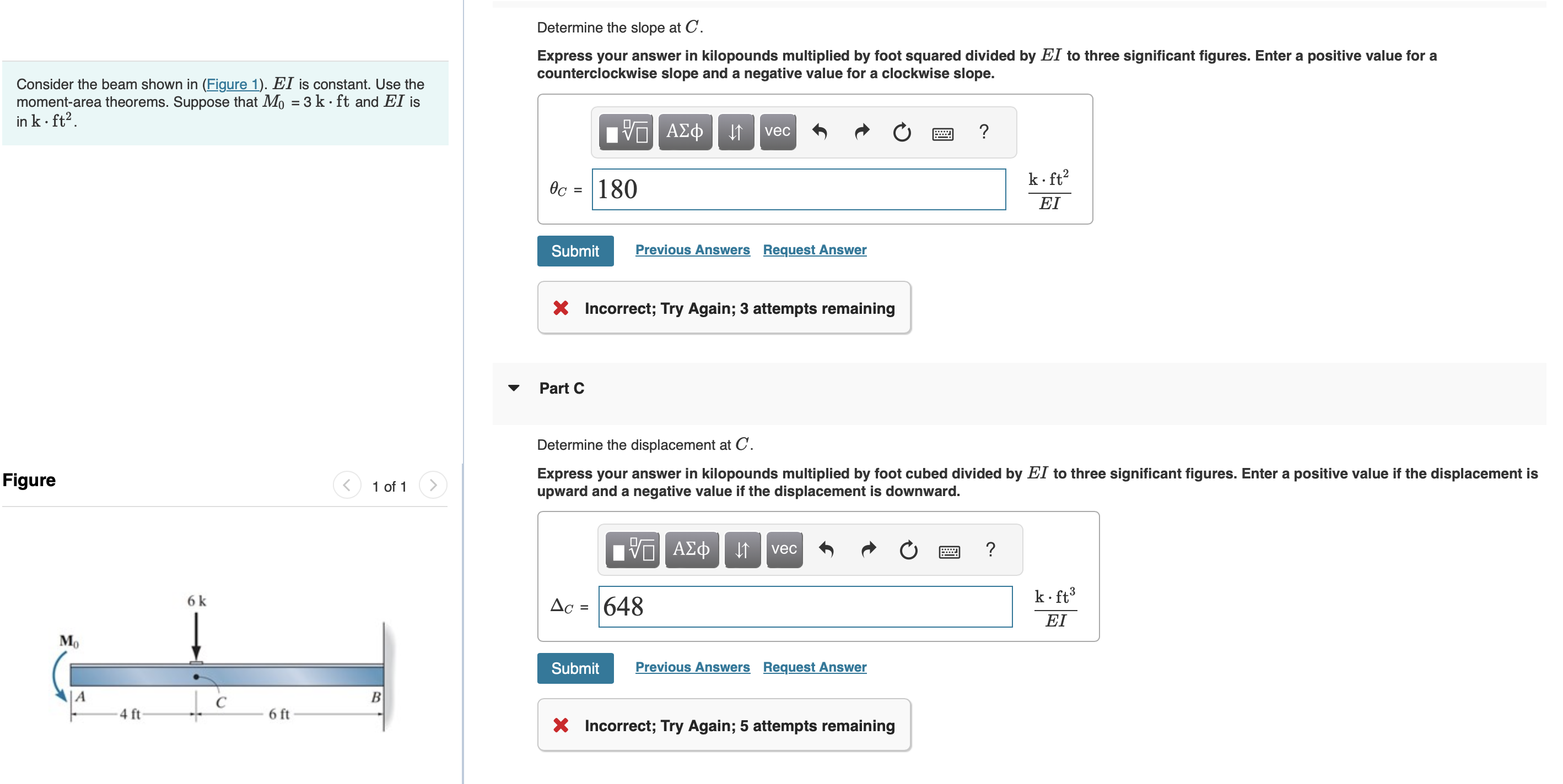 Solved Determine the slope at C.Consider the beam shown in | Chegg.com