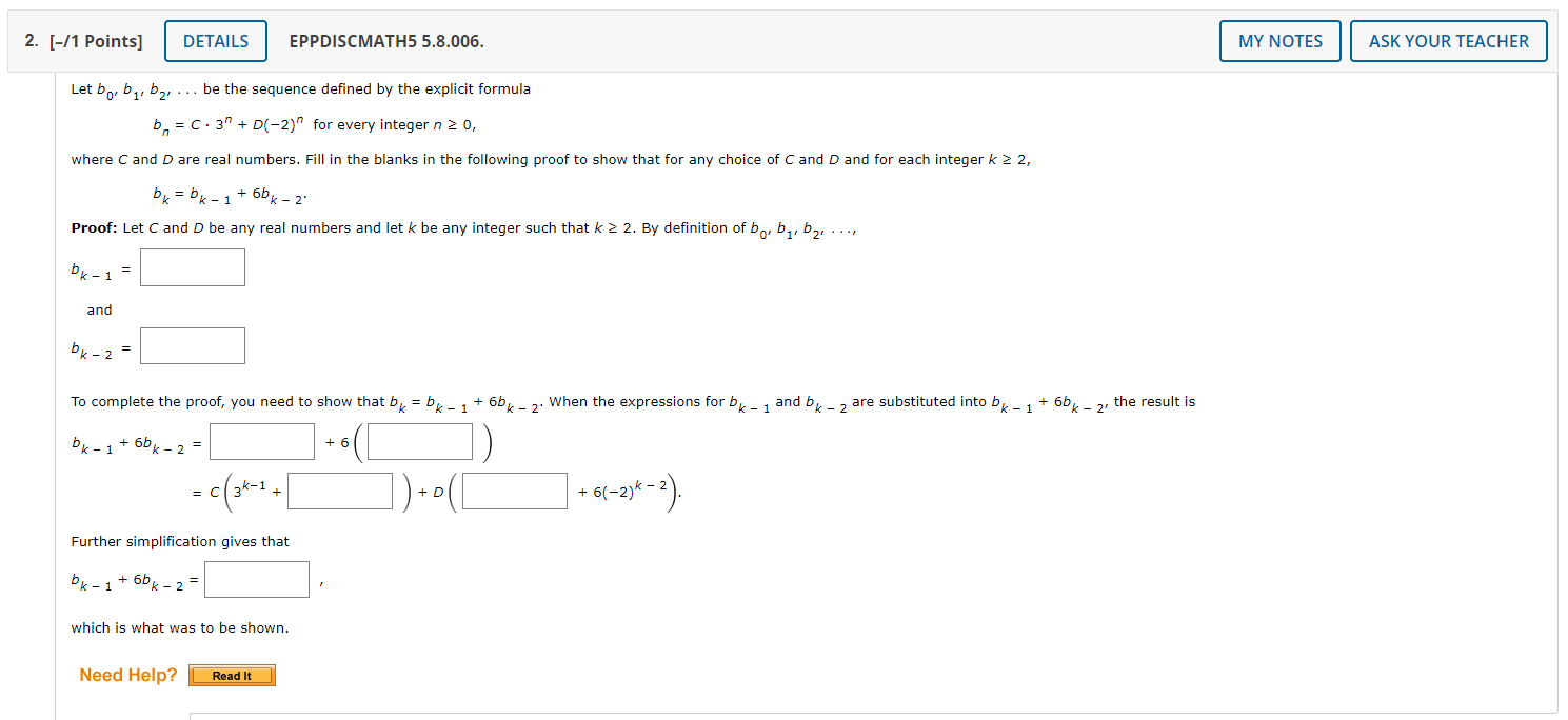 Solved Let b0,b1,b2,… be the sequence defined by the | Chegg.com