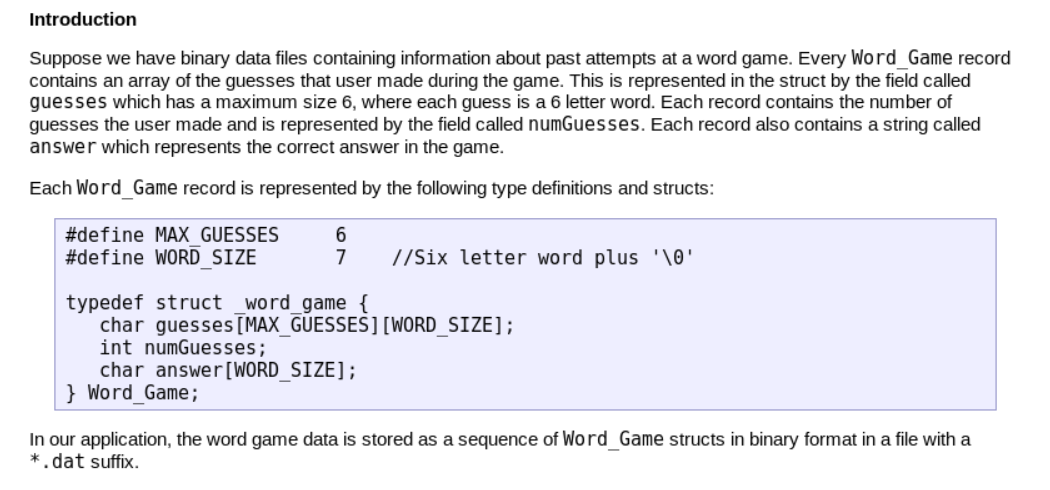 Introduction Suppose we have binary data files | Chegg.com