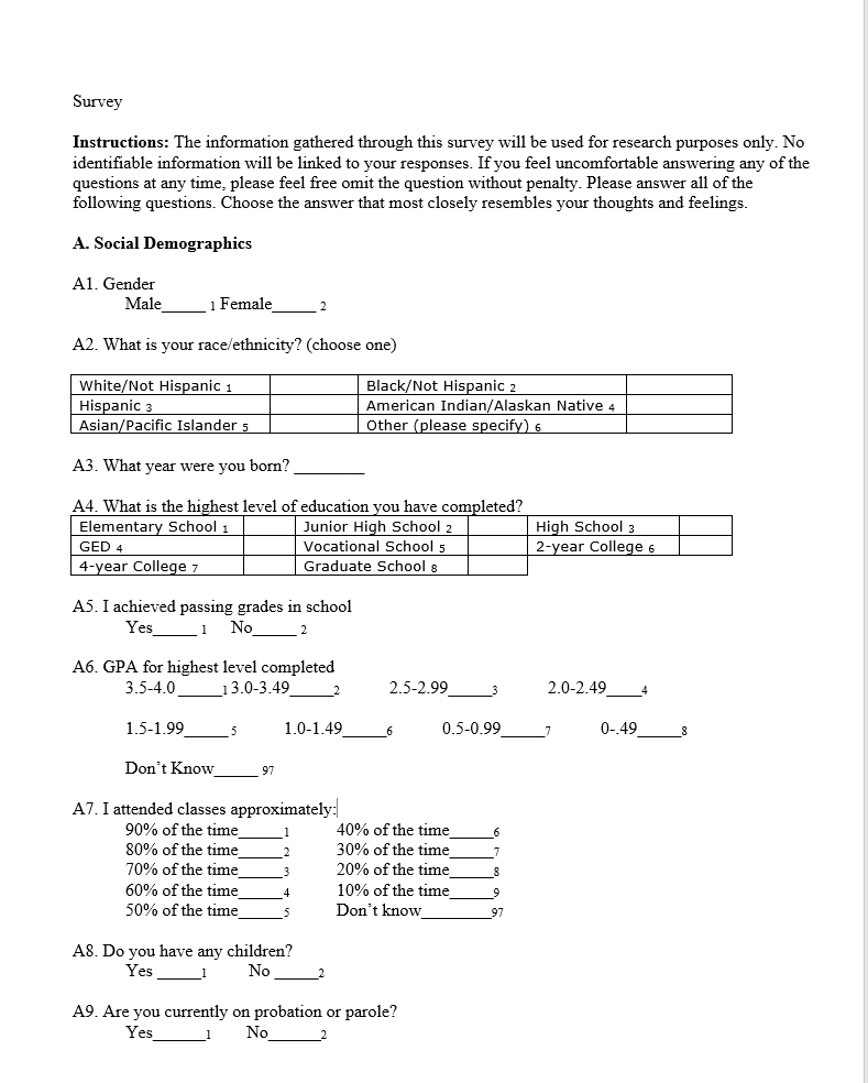 Prepare a brief questionnaire (15 questions: 5 | Chegg.com