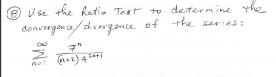 Solved @ Use the Ratio Test to determine the convergence/ | Chegg.com