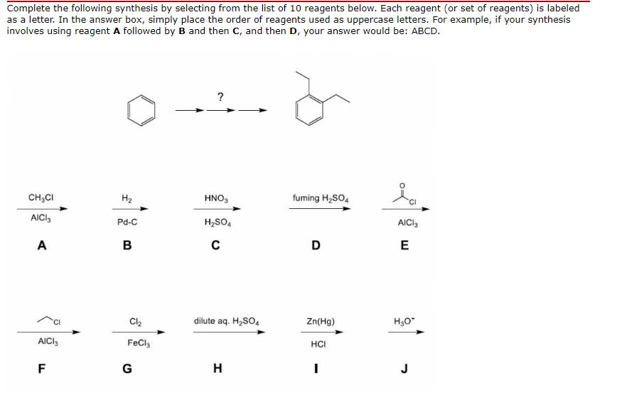 Solved Complete the following synthesis by selecting from | Chegg.com