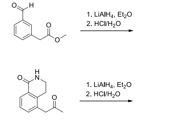 Solved H Н. 1. LIAIH4, Et20 2. HCI/H20 IZ 1. LIAIH4, Et20 2. | Chegg.com