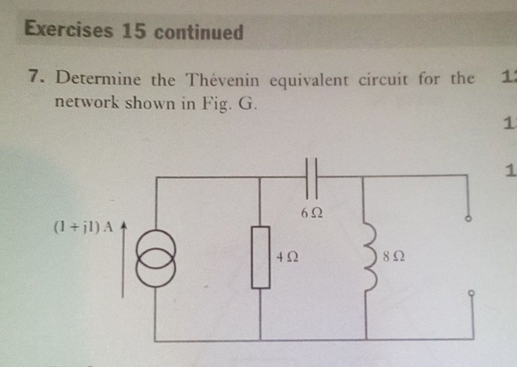 Solved Exercises 15 continued 1 7. Determine the Thévenin | Chegg.com