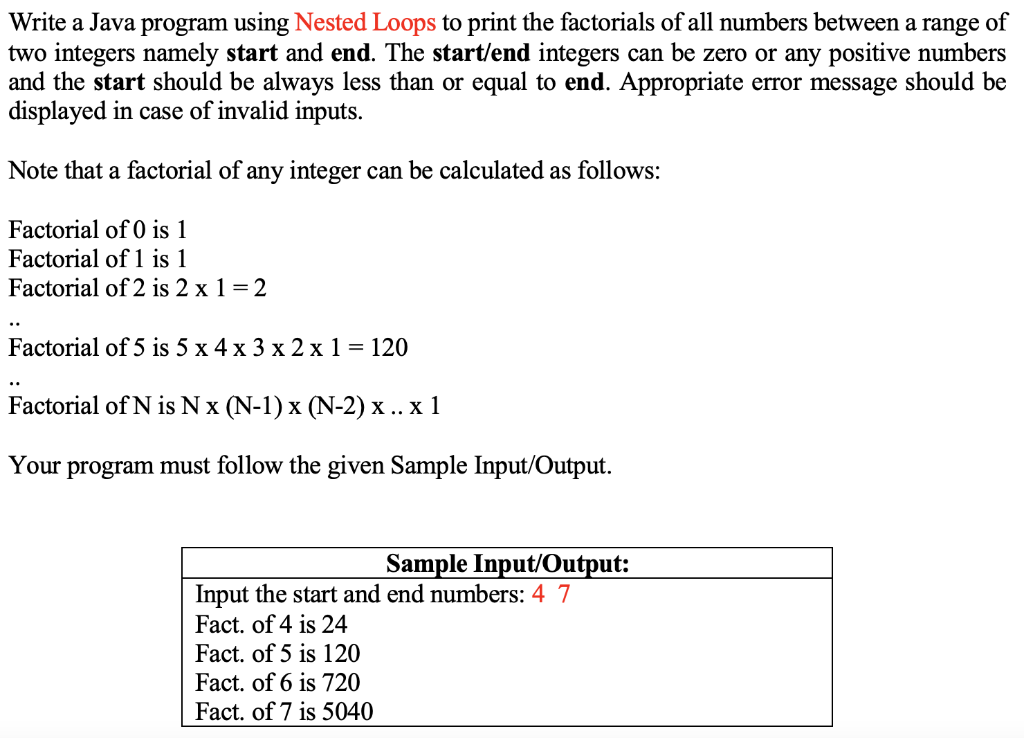 Solved Write A Java Program Using Nested Loops To Print The 8878