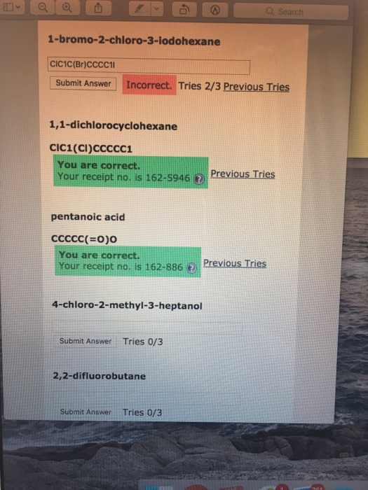 Solved Q Search 1-bromo-2-chloro-3-iodohexane CIC1C | Chegg.com
