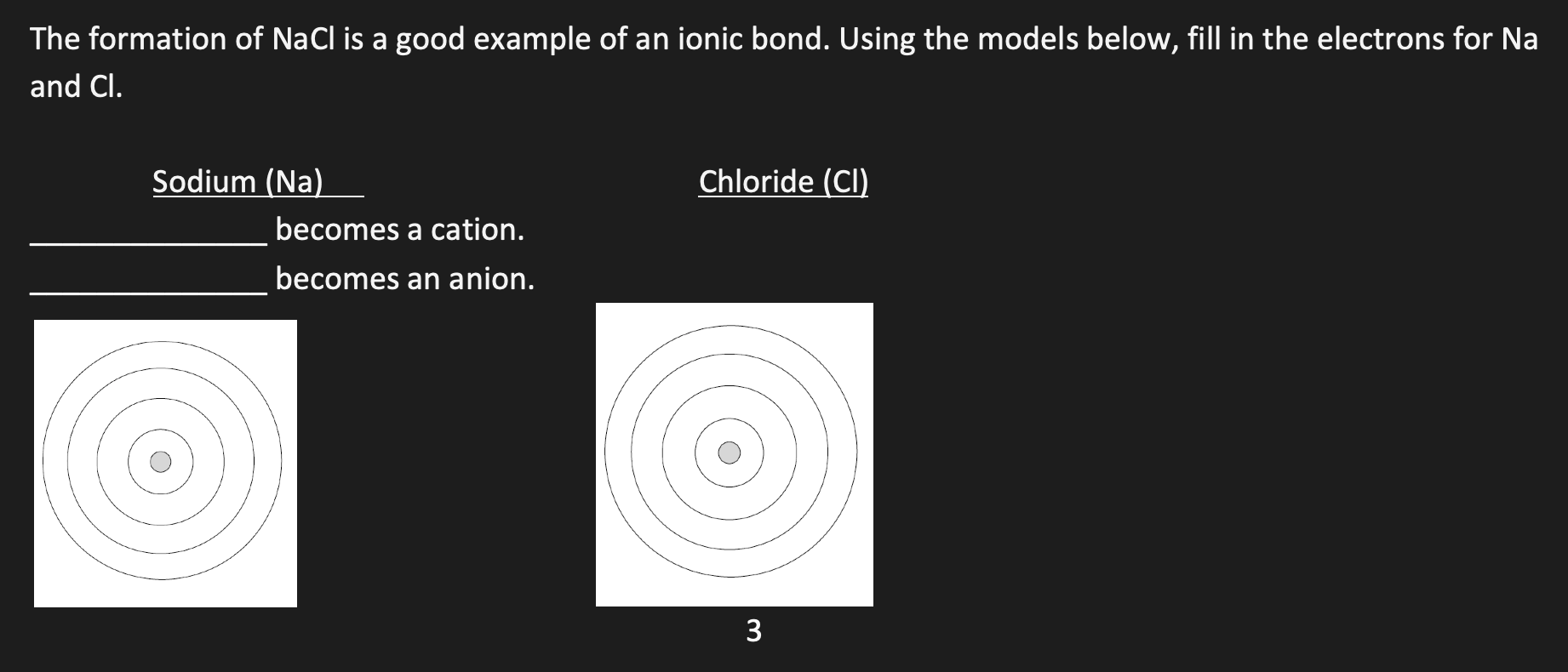 The formation of NaCl is a good example of an ionic | Chegg.com