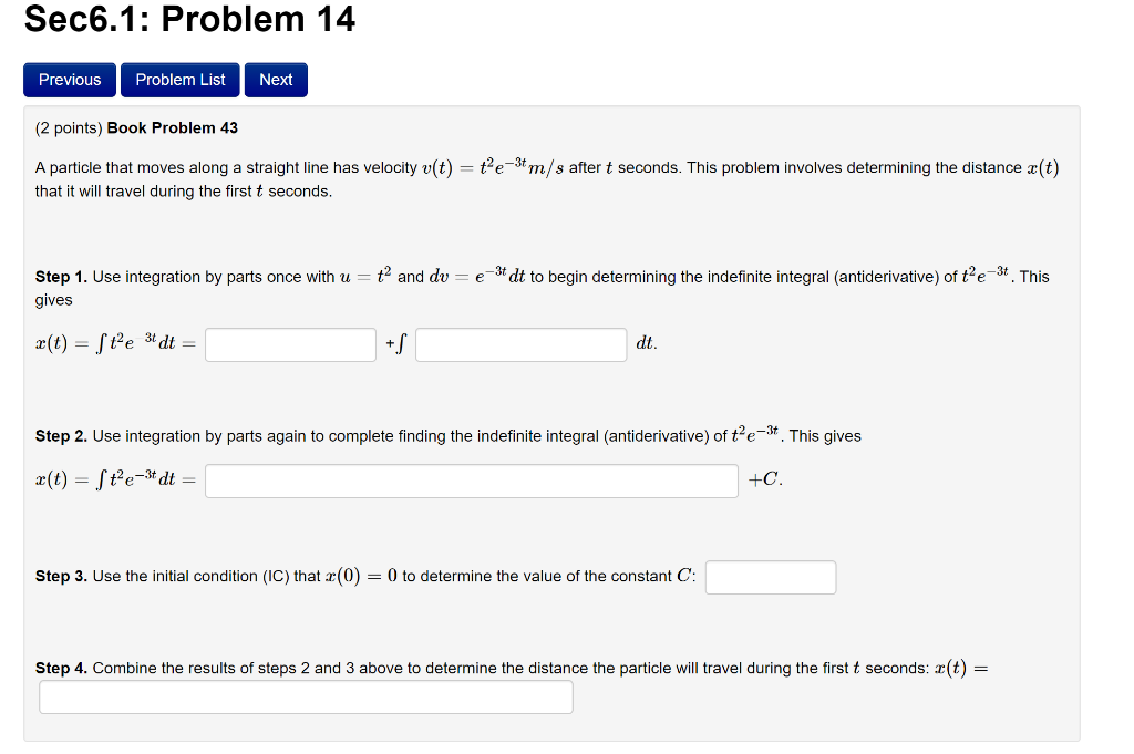 Solved Sec6.1: Problem 14 Previous Problem List Next (2 | Chegg.com