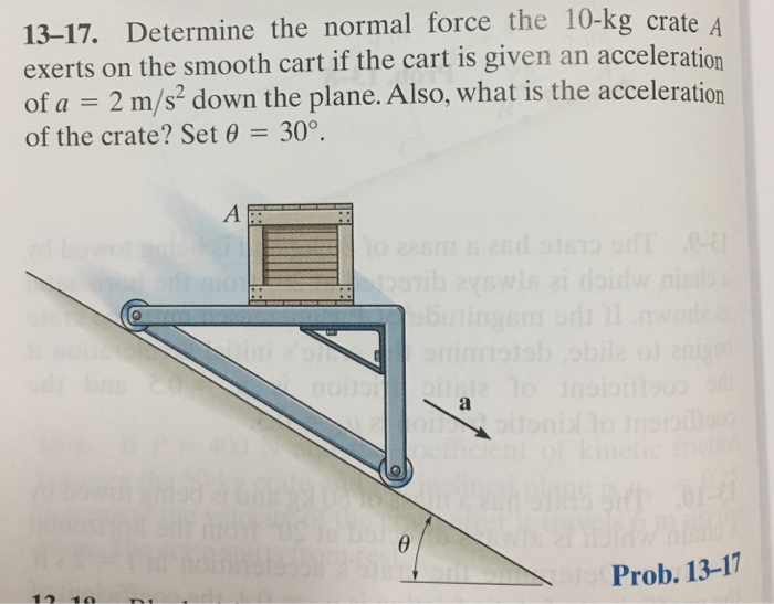 Solved Determine the normal force the 10-kg crate A exerts | Chegg.com
