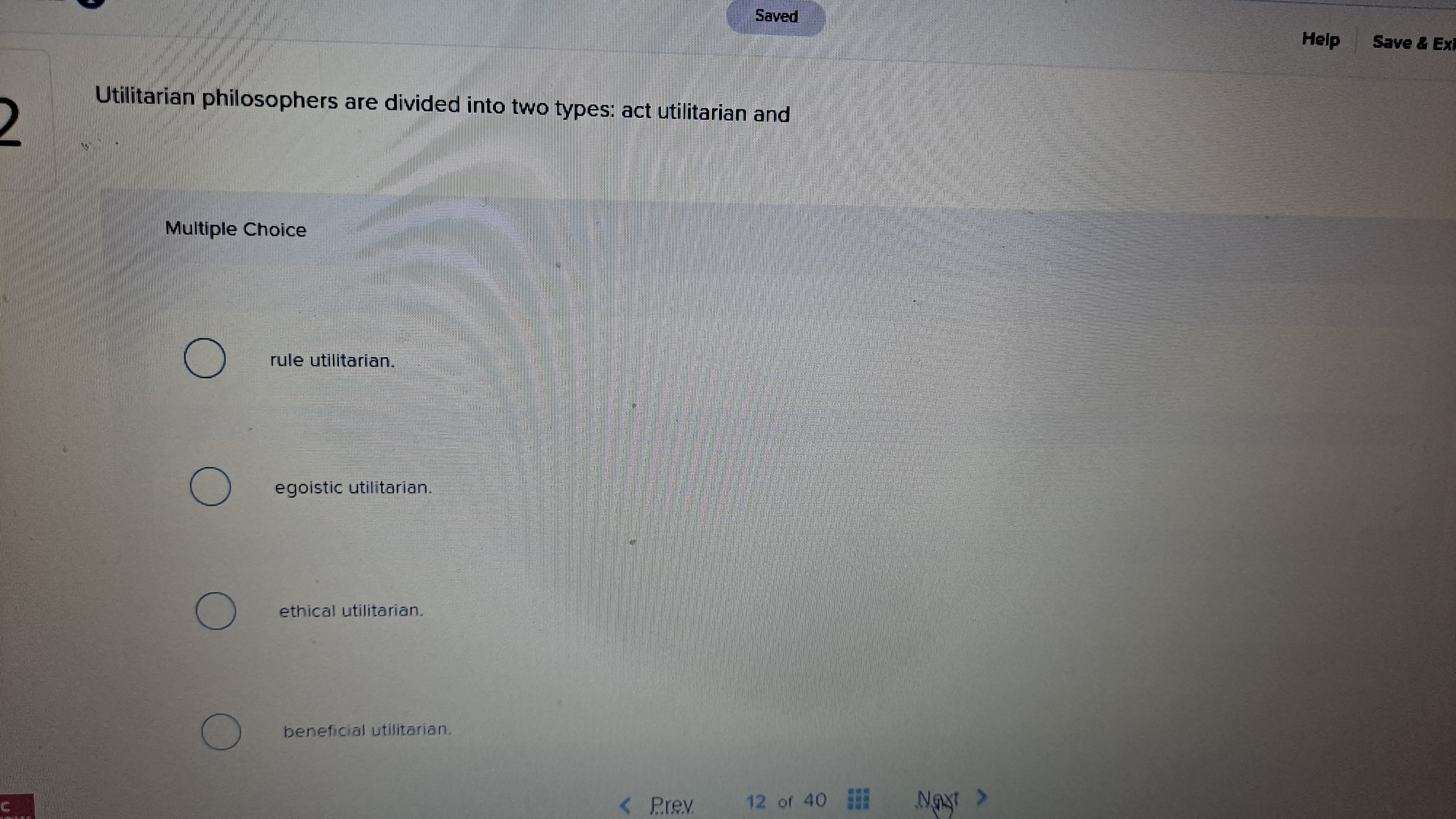 Solved Utilitarian philosophers are divided into two types: | Chegg.com