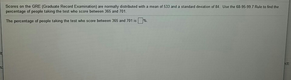 Solved Scores on the GRE (Graduate Record Examination) are | Chegg.com