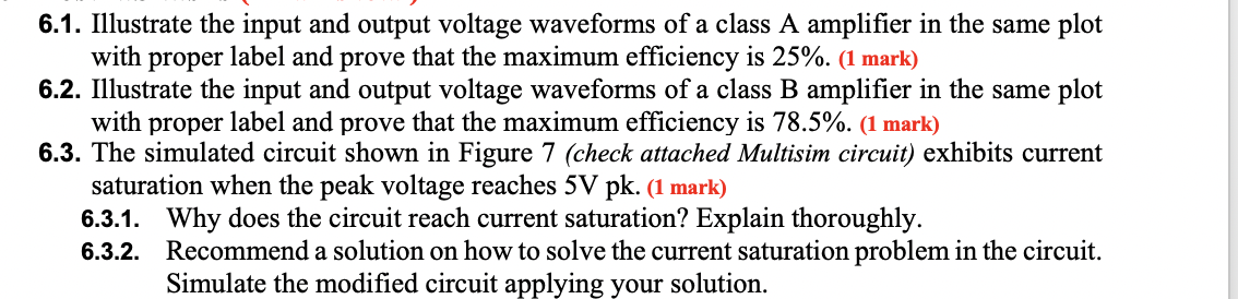 Solved 6.1. Illustrate the input and output voltage | Chegg.com