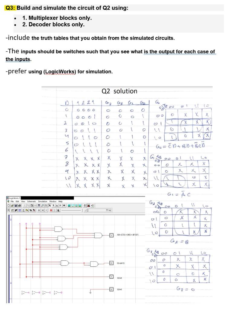 Solved Q3: Build and simulate the circuit of Q2 using: 1. | Chegg.com