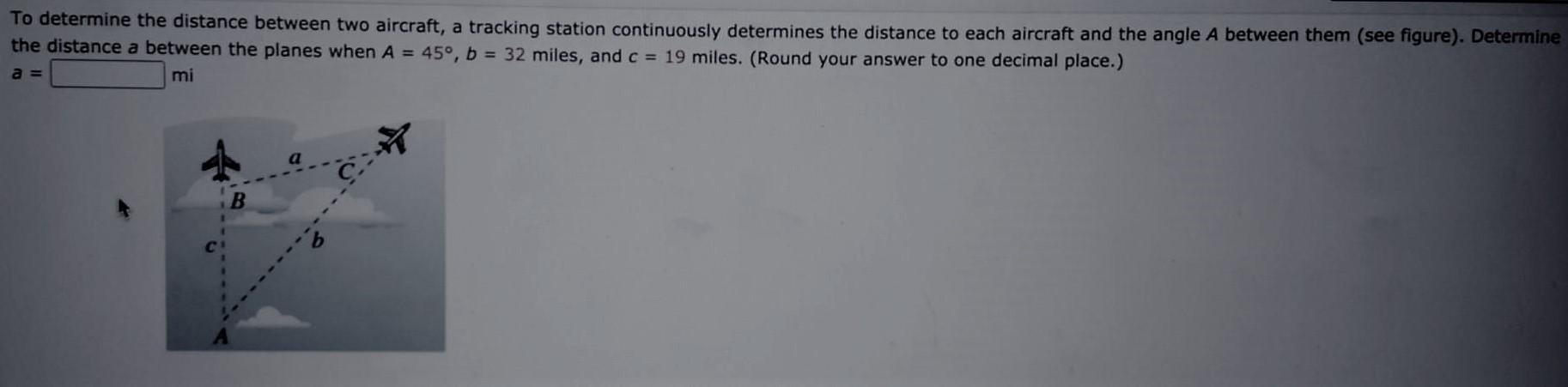 Solved To determine the distance between two aircraft, a | Chegg.com