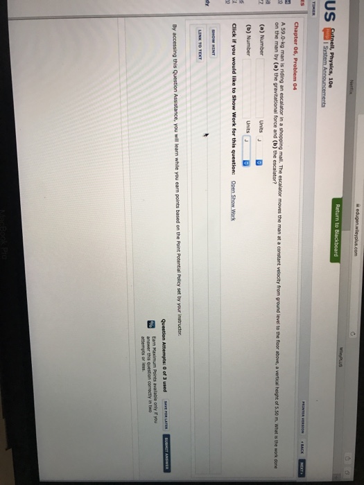 Solved Units Units answer this question correctiy in two | Chegg.com