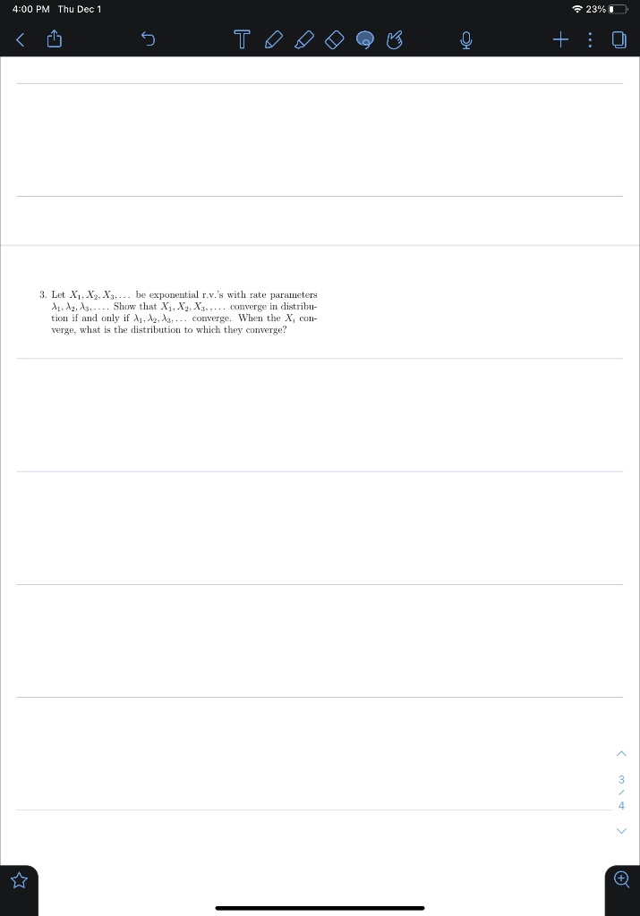 3. Let X1,X2,X3,… be exponential r.v.'s with rate | Chegg.com