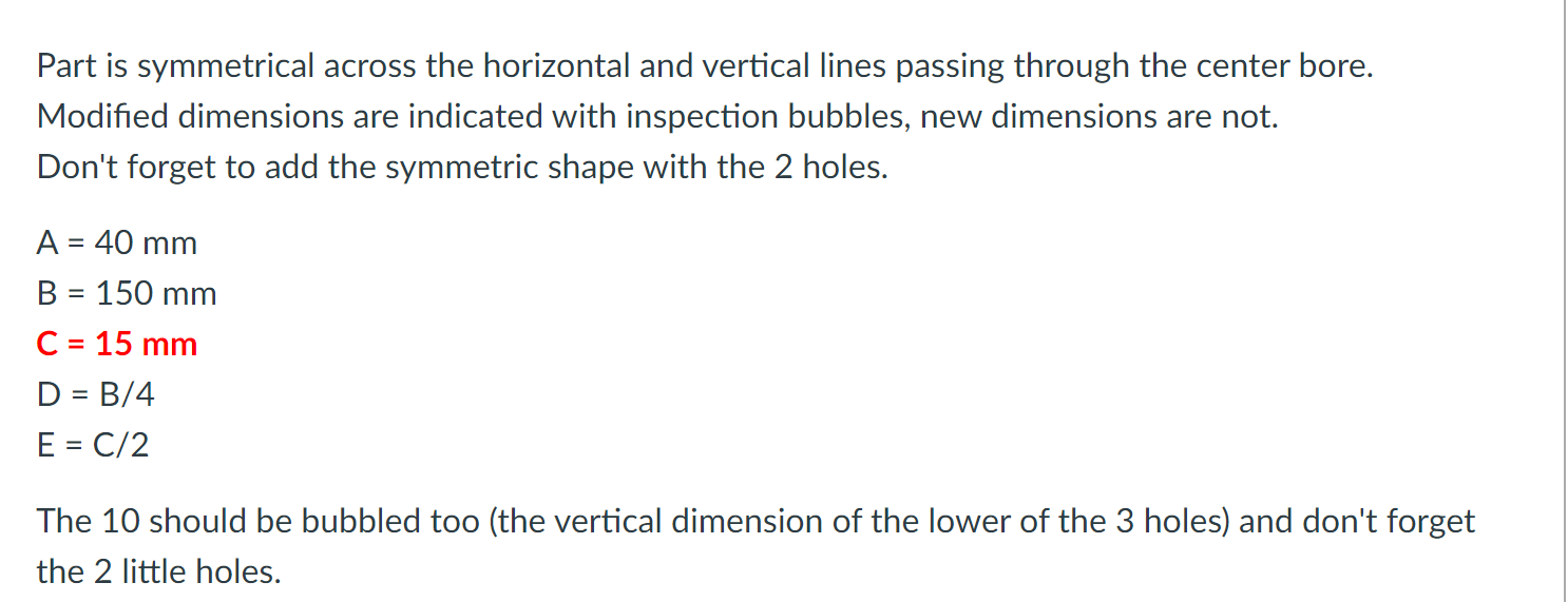 Solved Create the part shown below. Note: Part is | Chegg.com