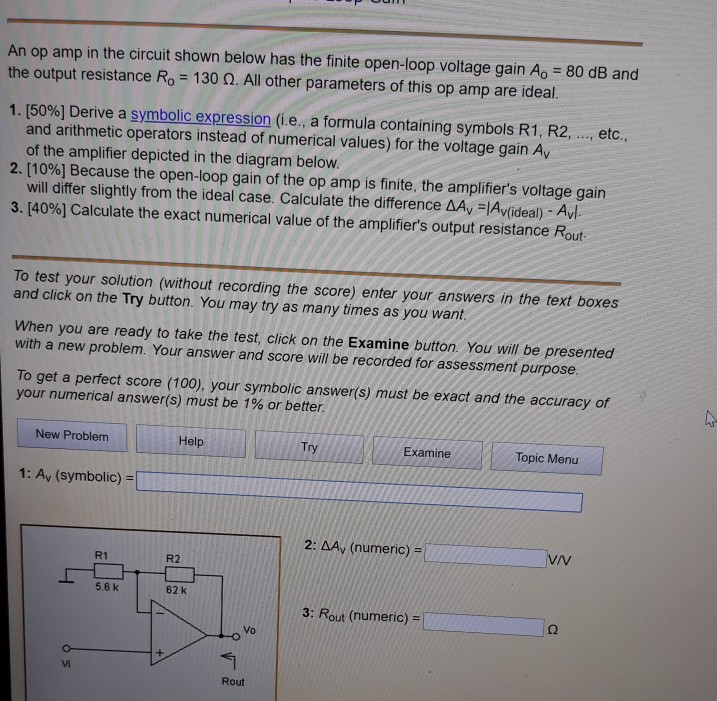 Exercise 9.1: Nonlinear Limitations of a Real Op Amp | Chegg.com