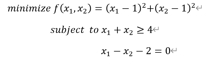 Solved minimizef(x1,x2)=(x1−1)2+(x2−1)2 subject to | Chegg.com