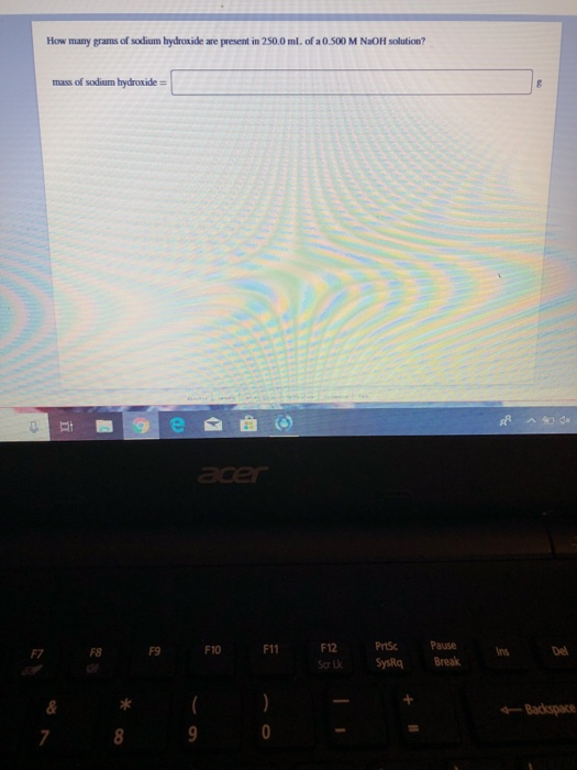 Solved How many grams of sodium hydroxide are present in | Chegg.com