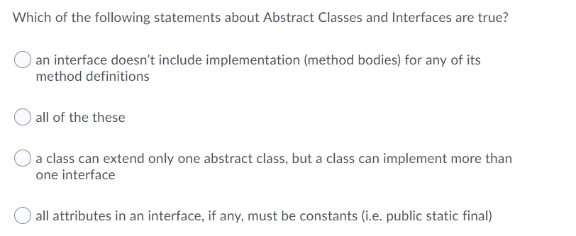 Solved Which of the following statements about Abstract | Chegg.com