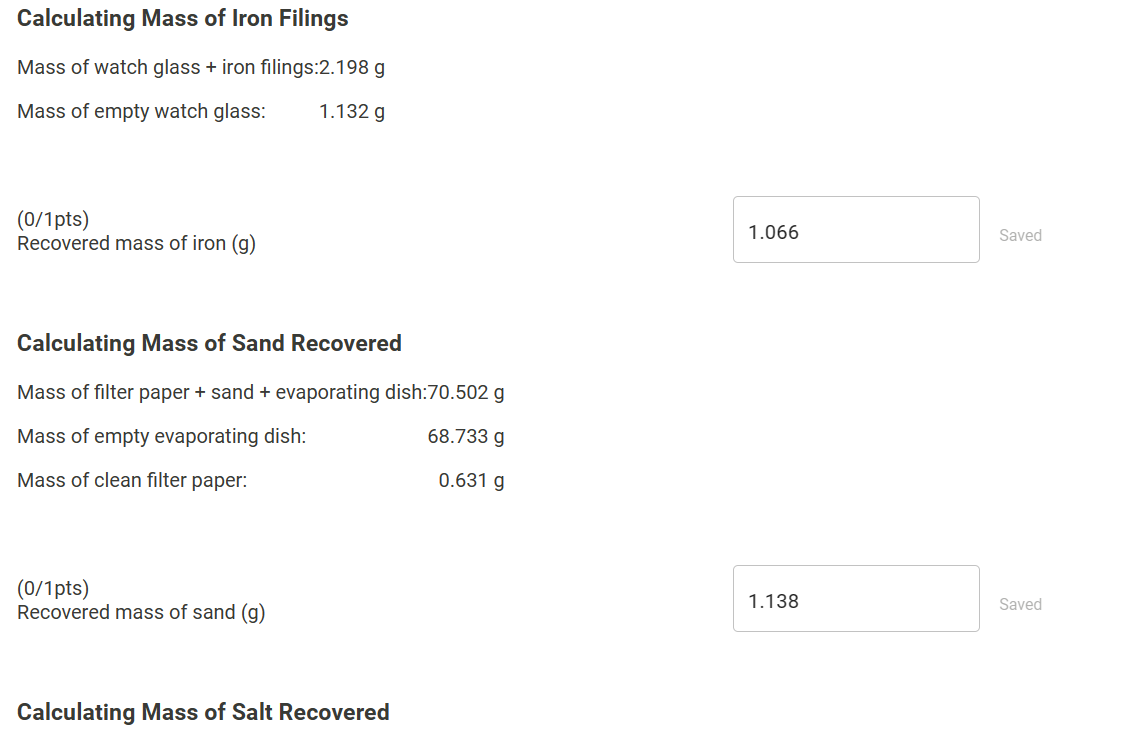 Solved Re-enter the final mass of beaker + salt (g) (this | Chegg.com