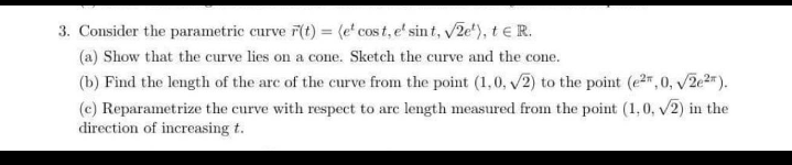 Solved 3. Consider the parametric curve r̂(t)