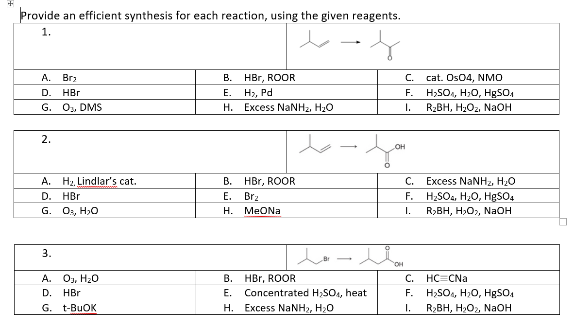 Solved Provide an efficient synthesis for each reaction, | Chegg.com