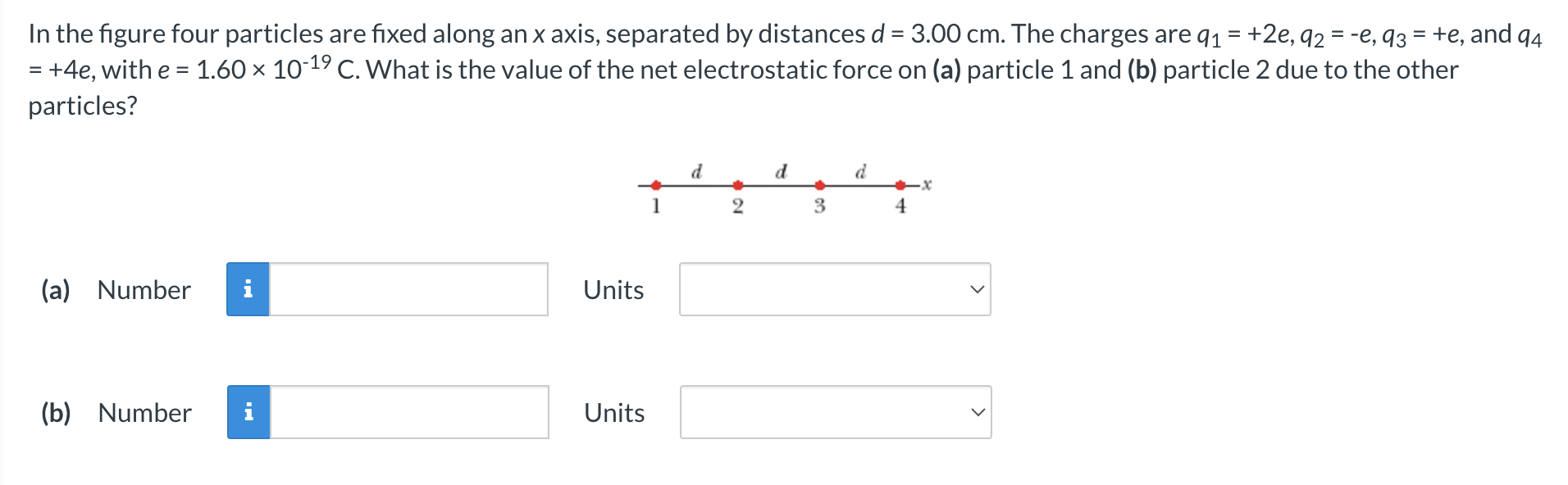 Solved In ﻿the figure four particles are fixed along an x | Chegg.com