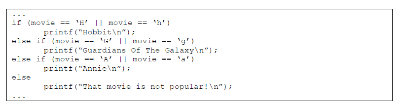 Solved QUESTION 1 Re-write following program fragment using | Chegg.com