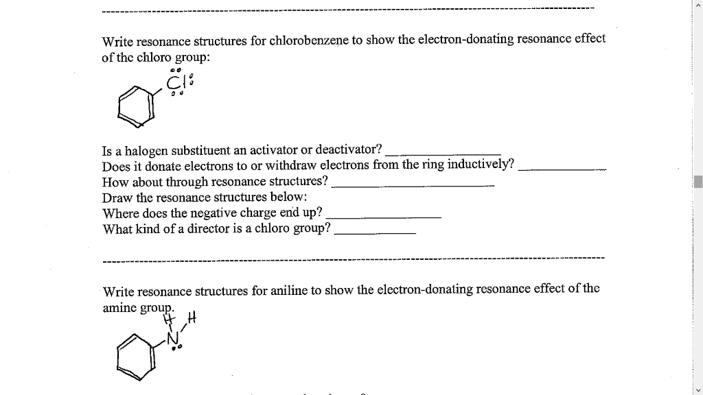 Solved Write the resonance structures for nitrobenzene to | Chegg.com