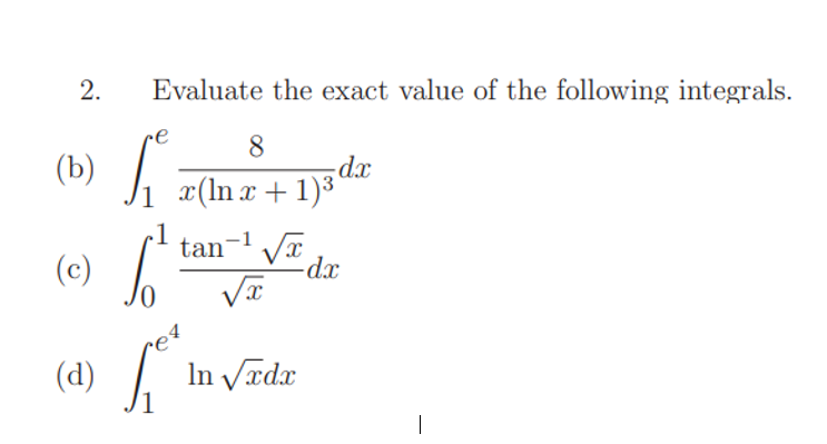 Solved 2. Evaluate the exact value of the following | Chegg.com