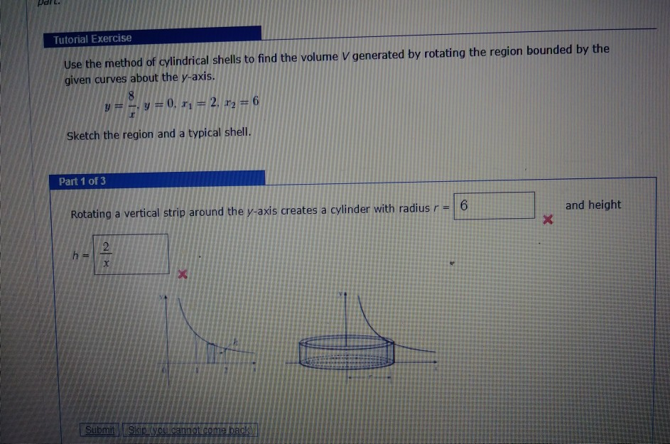 Solved Tutorial Exercise Use the method of cylindrical | Chegg.com