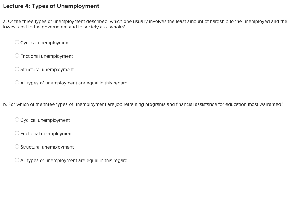 Solved Lecture 2: Labor Force In each of the following | Chegg.com