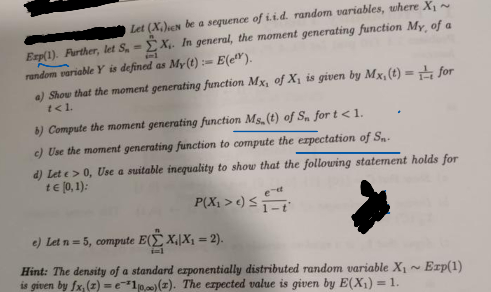 Solved Let (xi)iinN ﻿be a sequence of i.i.d. ﻿random | Chegg.com