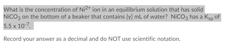 Solved What is the concentration of Ni2+ ion in an | Chegg.com