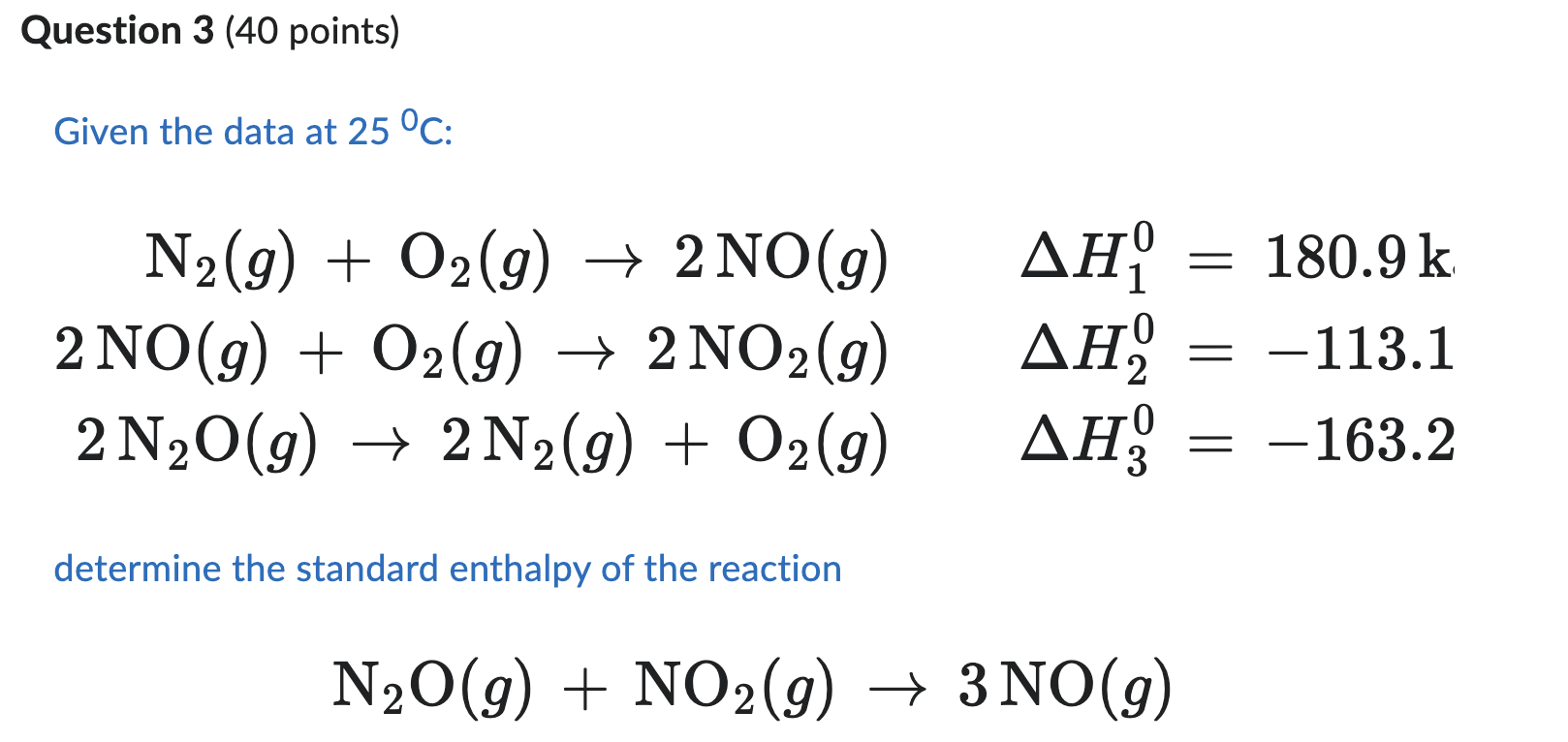 Solved determine the standard enthalpy of the | Chegg.com
