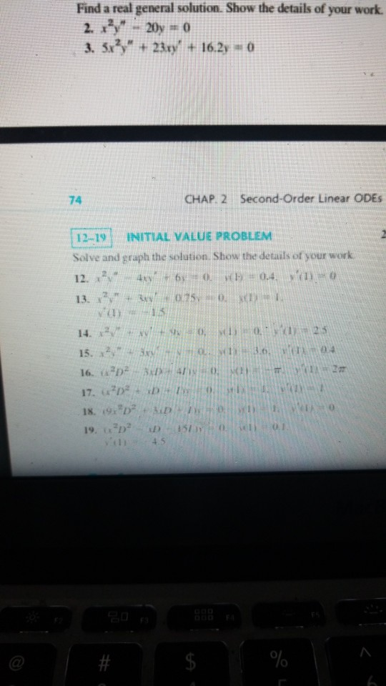 Solved Find a real general solution. Show the details of | Chegg.com