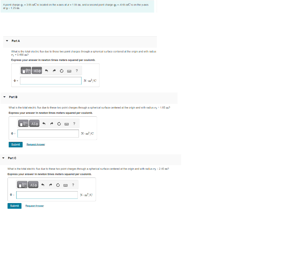 Solved Apcint charge q1=3.65nC is located on the x-axs at | Chegg.com