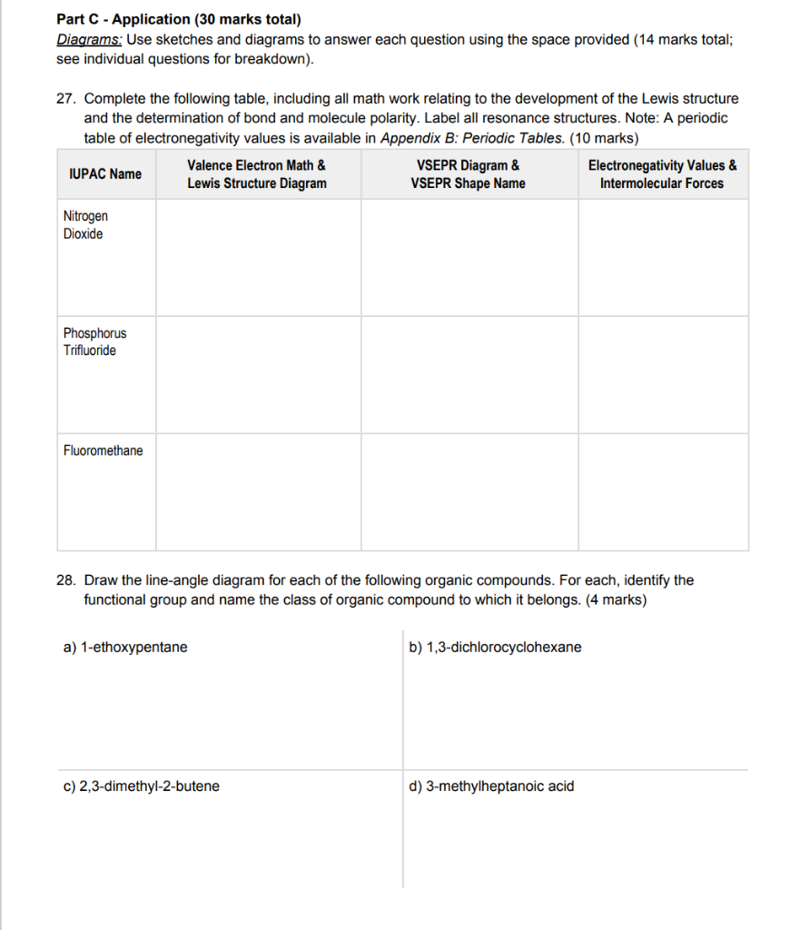 Solved Part C - Application (30 marks total) Diagrams: Use | Chegg.com Solved Part C - Application (30 marks total) Diagrams: Use | Chegg.com