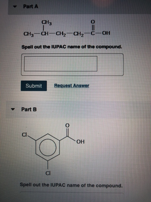 Solved Part A CH3 CH3 CH CH2 CH2 C OH Spell out the IUPAC | Chegg.com