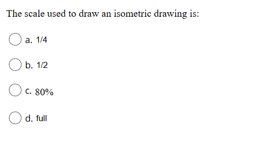 Solved The scale used to draw an isometric drawing | Chegg.com