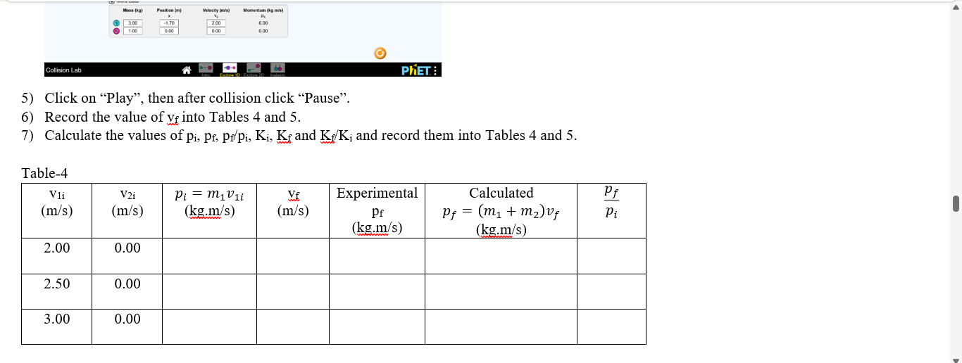 Solved Activity-3: Elastic Collisions – Unequal masses (m1 ¹ | Chegg.com
