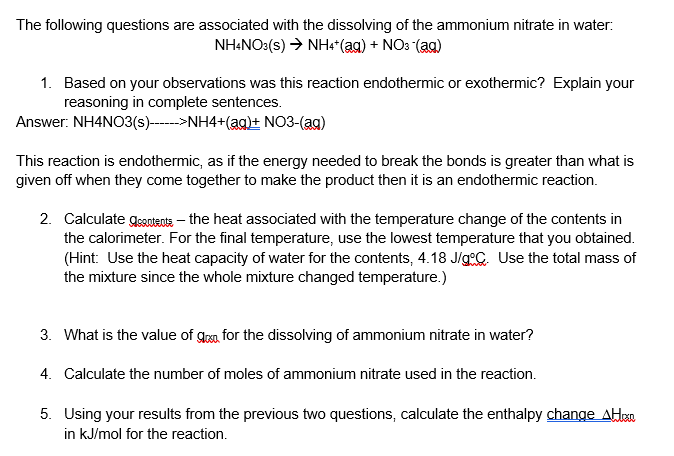 Solved Data Sheet Temperature Data for Cold Pack Reaction | Chegg.com
