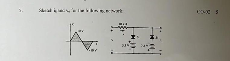Solved Sketch iR and v0 for the following network: | Chegg.com
