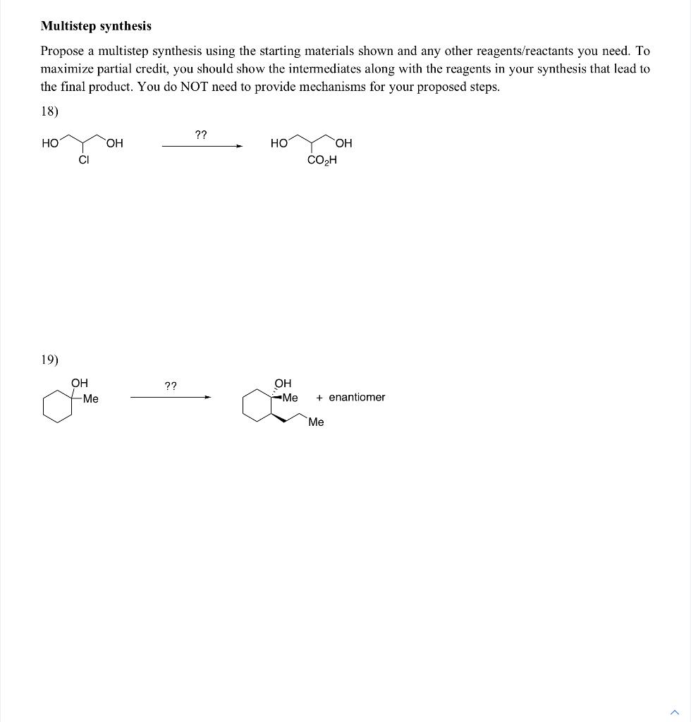 Solved Multistep synthesis Propose a multistep synthesis | Chegg.com