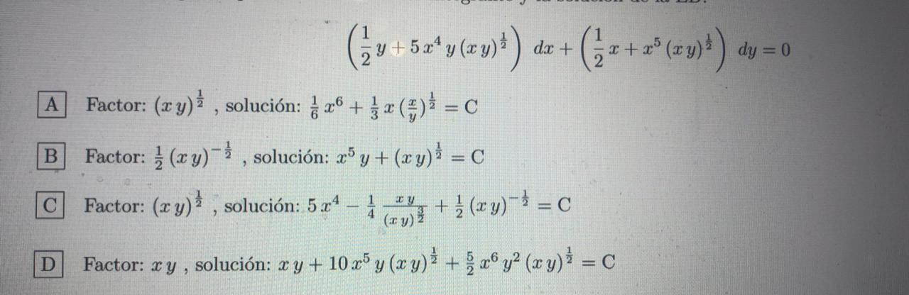 Solved Seleccionar la opción que contiene un factor | Chegg.com